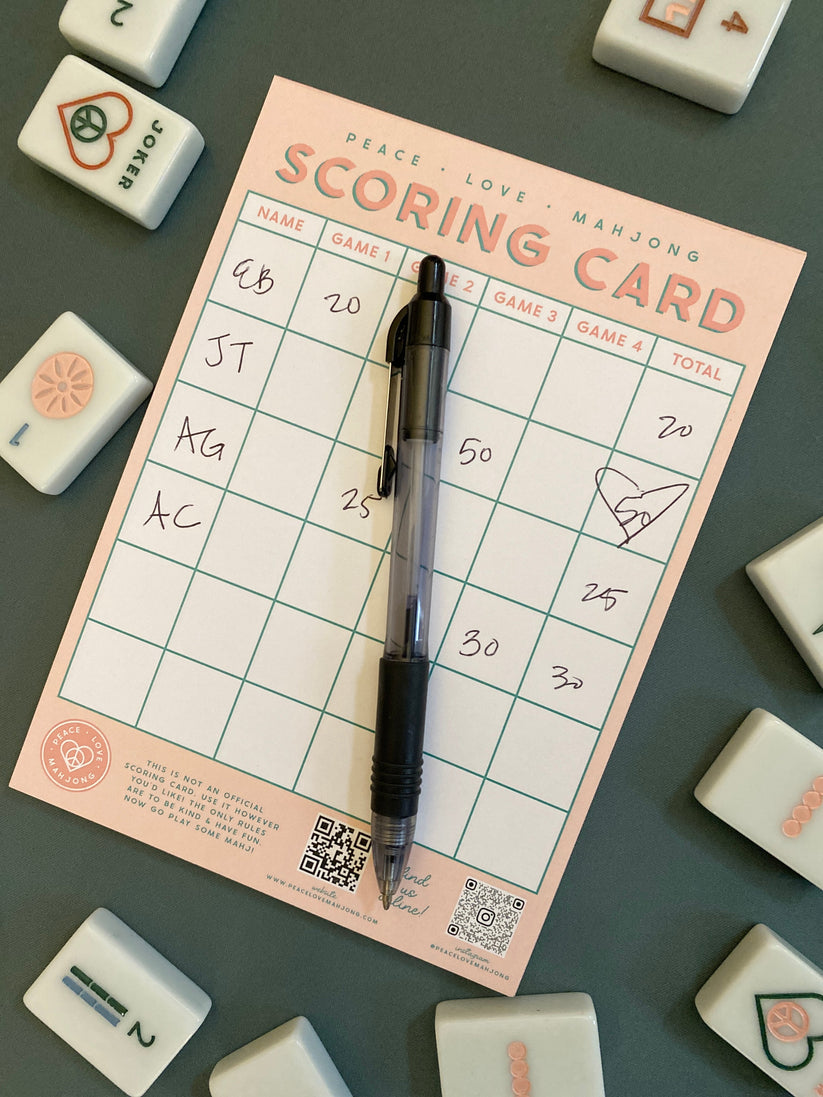 Mahjong Scoring Notepad – Peace Love Mahjong