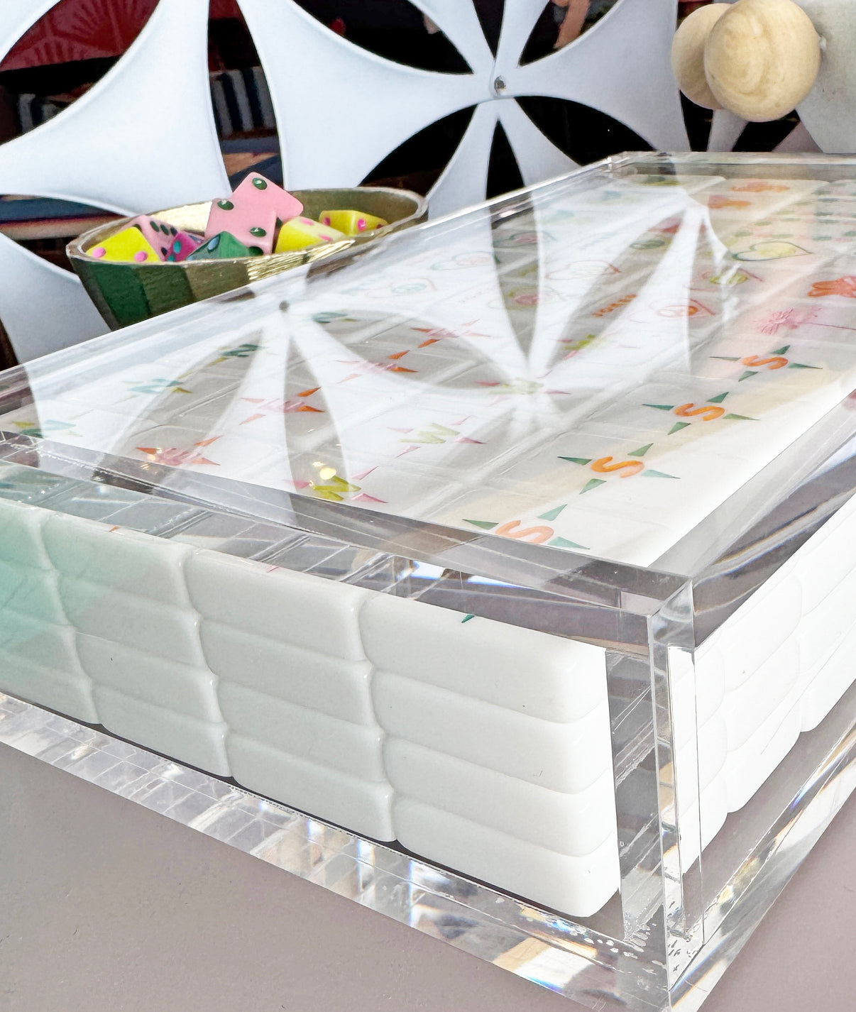 Lucite Mahjong Tile Display Box – Peace Love Mahjong